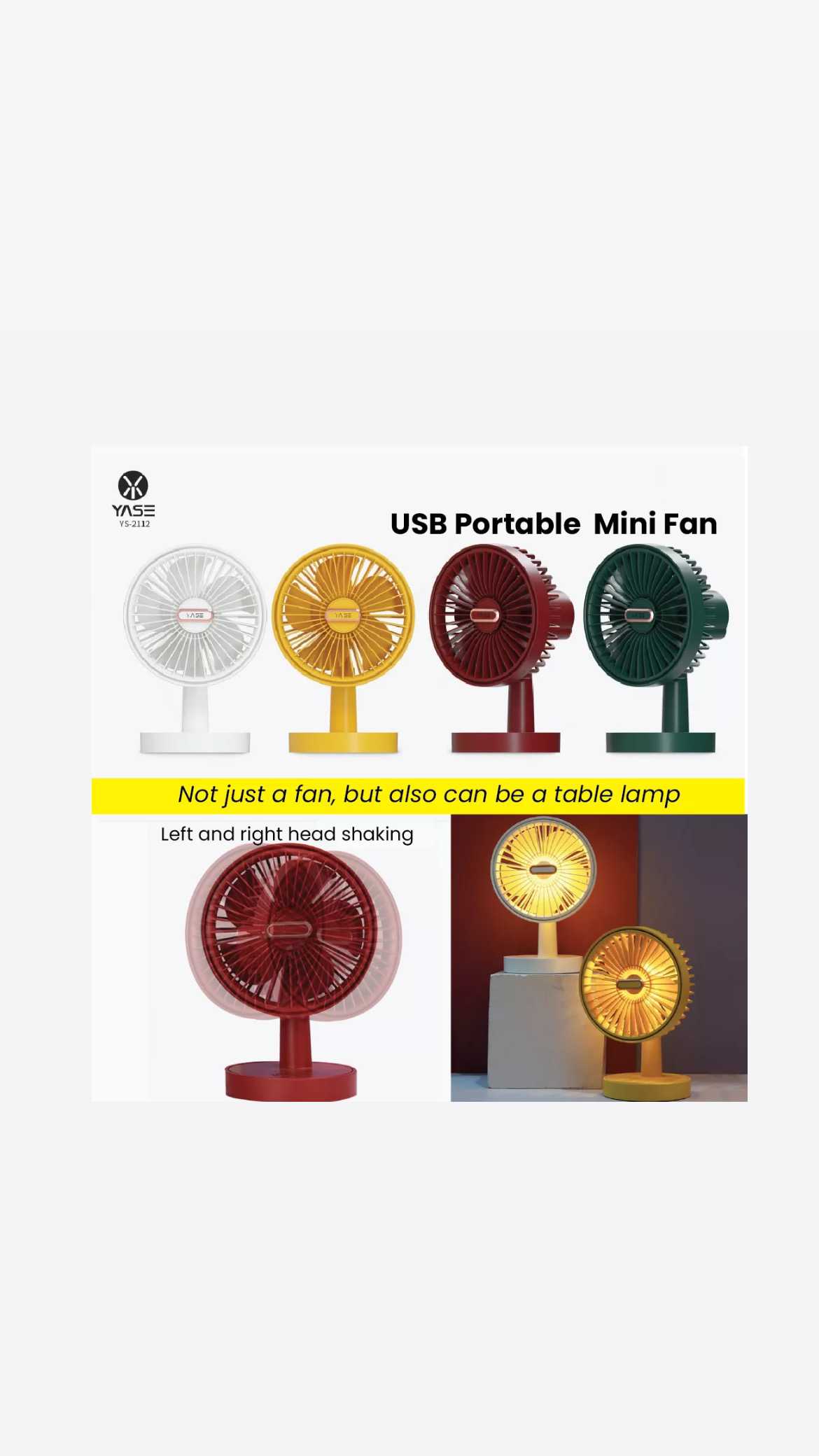 Yase YS-2112/2 Premium Mini Vantilatör - imsanelektronik.com.tr