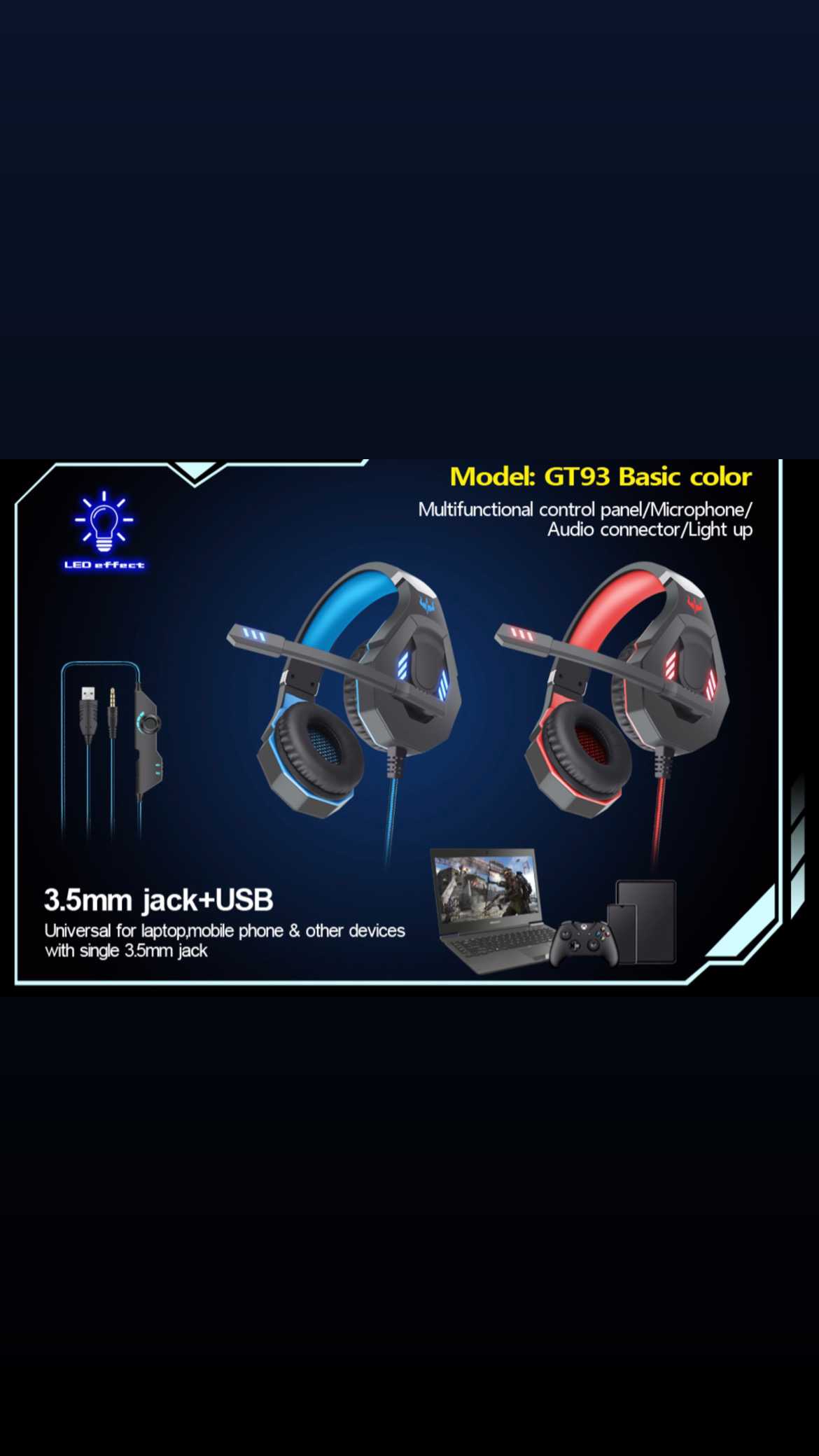 Ovleng GT-93 Gaming LED Oyuncu Kulaklığı - imsanelektronik.com.tr