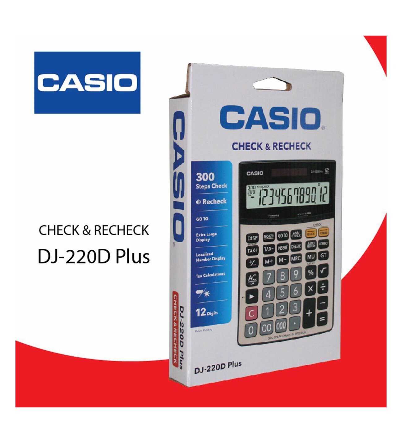 Casıo DJ 220 D Plus 12 Haneli Masaüstü Hesap Makinesi - imsanelektronik ...